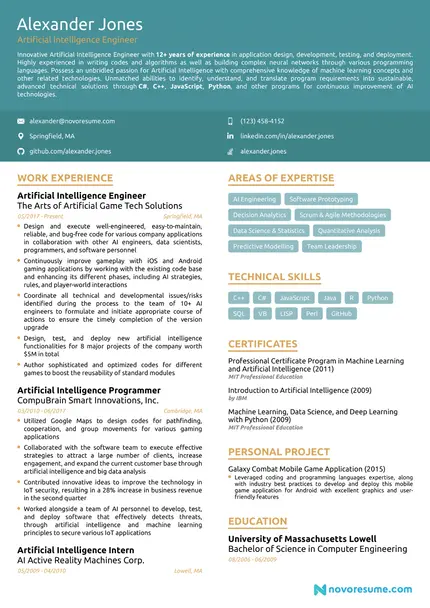AI Engineer Resume Example + Writing Guide for 2026