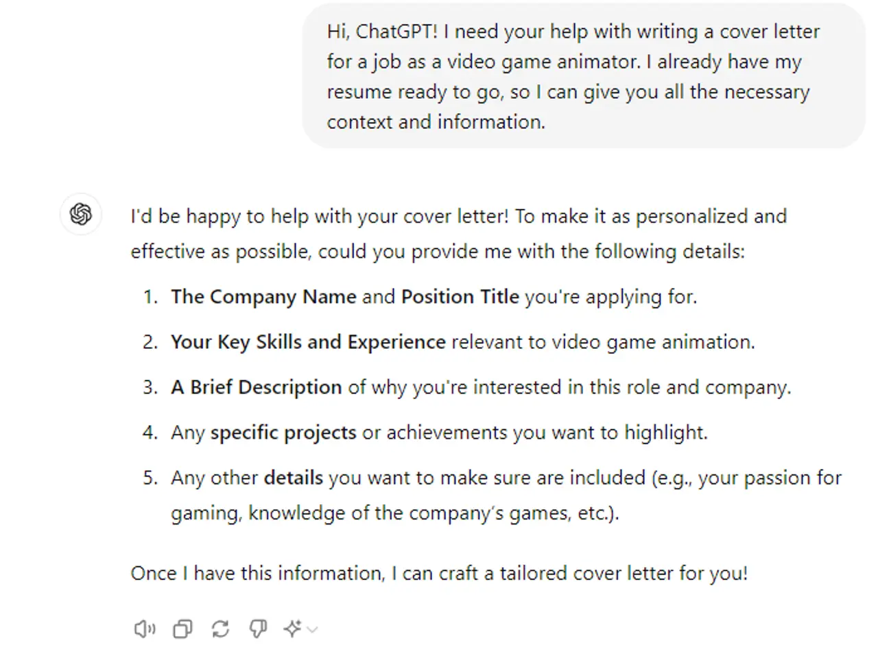 How to Create a Cover Letter with ChatGPT [Guide for 2025] | Novoresume