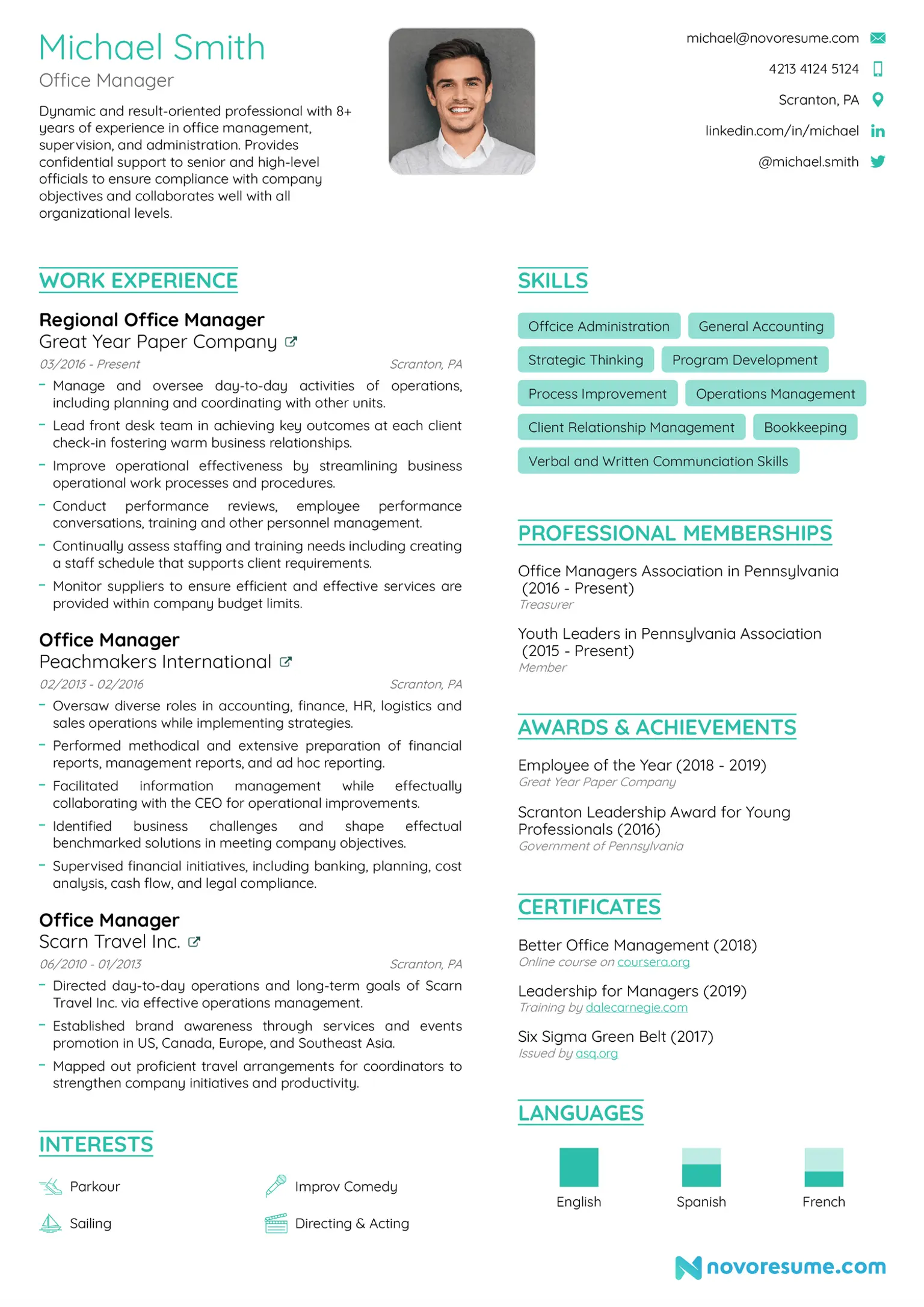 CV Examples & Guides for All Jobs [75+ Examples for 2025] | Novoresume