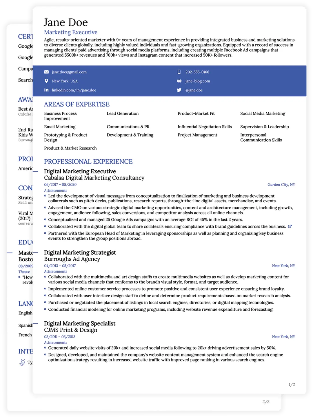 CV Design: 8+ Best Professional CV Templates in 2026 | Novoresume