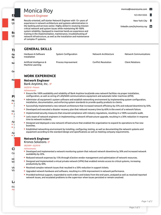 CV Examples & Guides for All Jobs [75+ Examples for 2025] | Novoresume