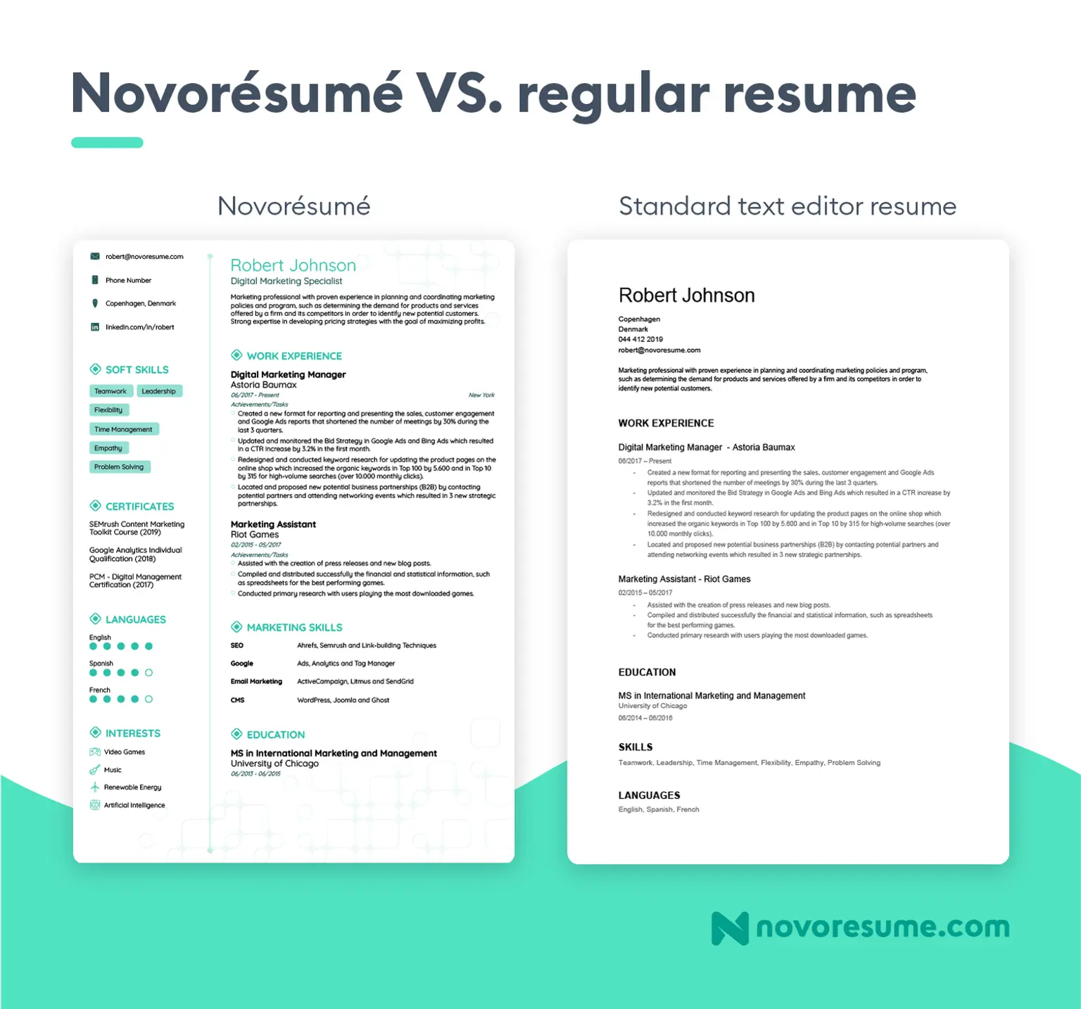 CV Design: 8+ Best Professional CV Templates in 2025 | Novoresume