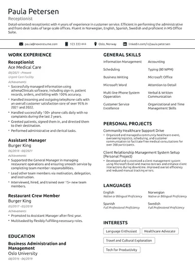 CV Examples & Guides for All Jobs [75+ Examples for 2025] | Novoresume