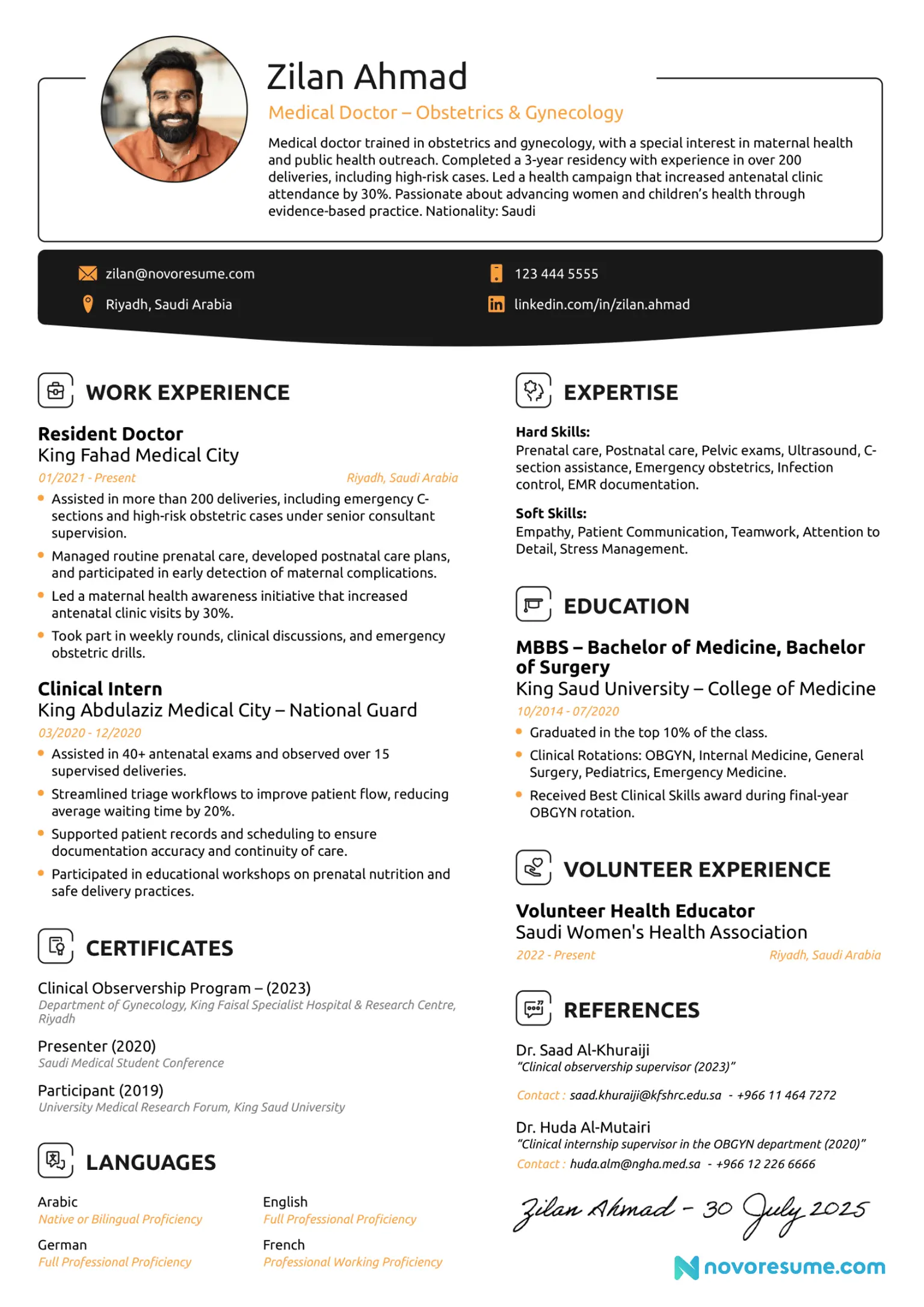 How to Write a German CV | Full Guide with Examples for 2026 | Novoresume
