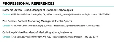 How to List References on a Resume [w/ Examples] | Novoresume