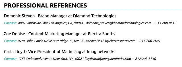 How to List References on a Resume [w/ Examples] | Novoresume
