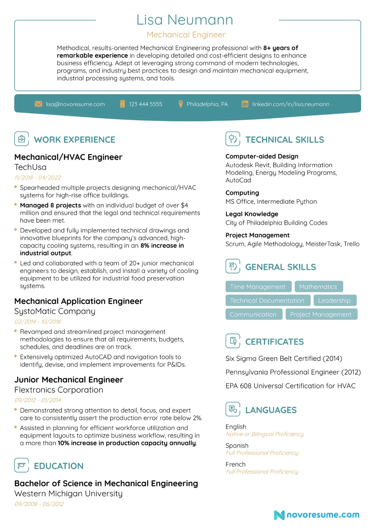 CV Examples & Guides for All Jobs [75+ Examples for 2025] | Novoresume