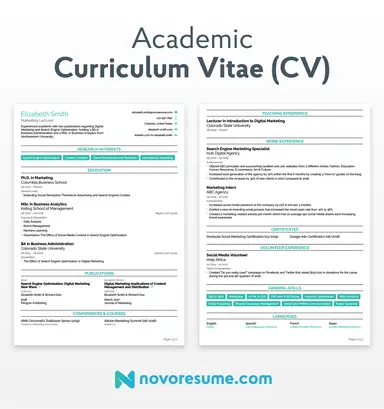 Academic CV Example for 2025 [Full Guide, Free Template + Tips ...