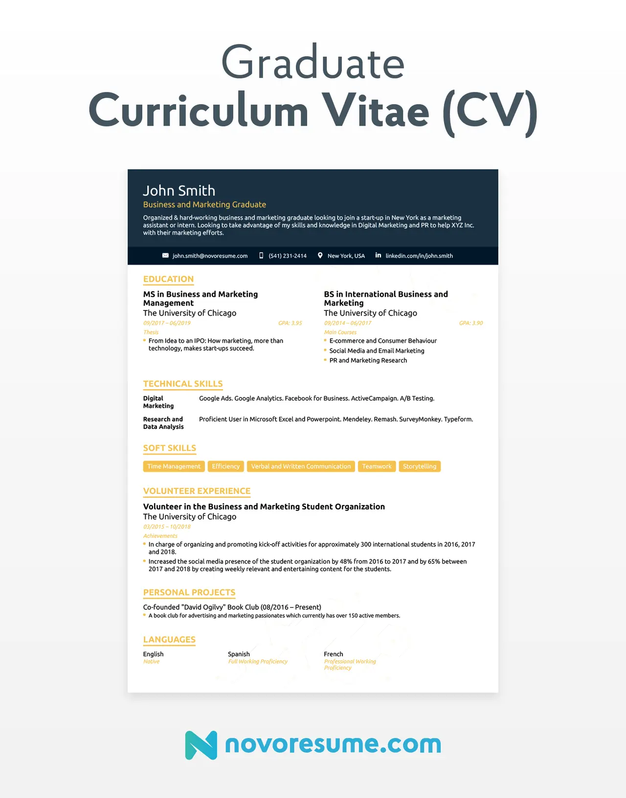 CV vs Resume - 5+ Key Differences in 2026 [w/ Examples] | Novoresume