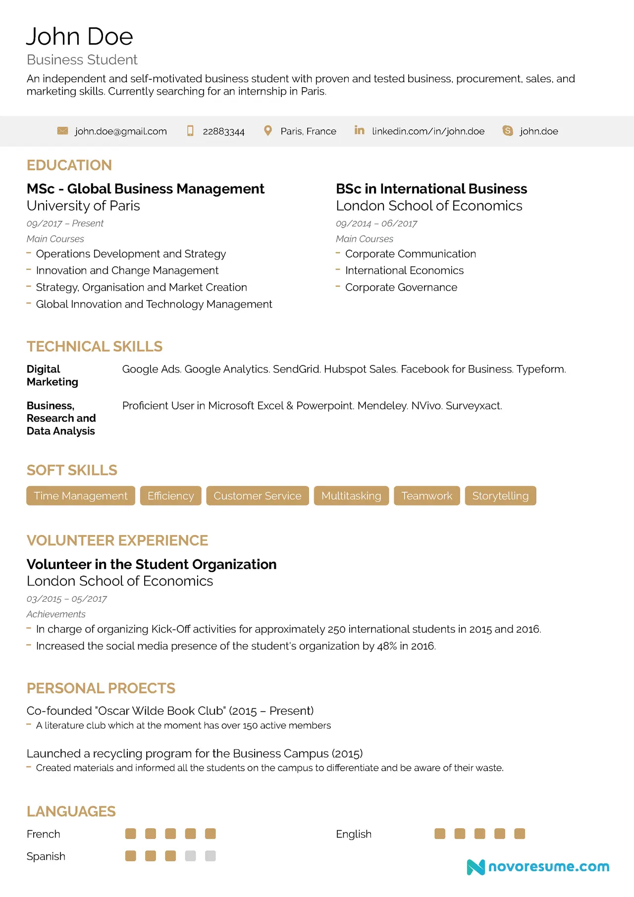 How to Write an Internship Resume [w/ Examples]