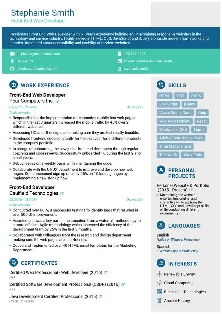 How to List Certifications on a Resume – Guide w/ Examples | Novoresume