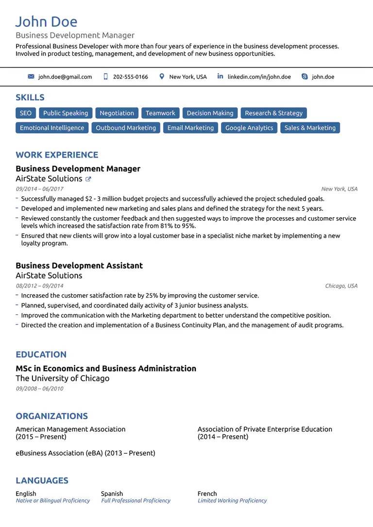 Resume Examples for 2025 & Guides for Any Job [90+ Examples] | Novoresume