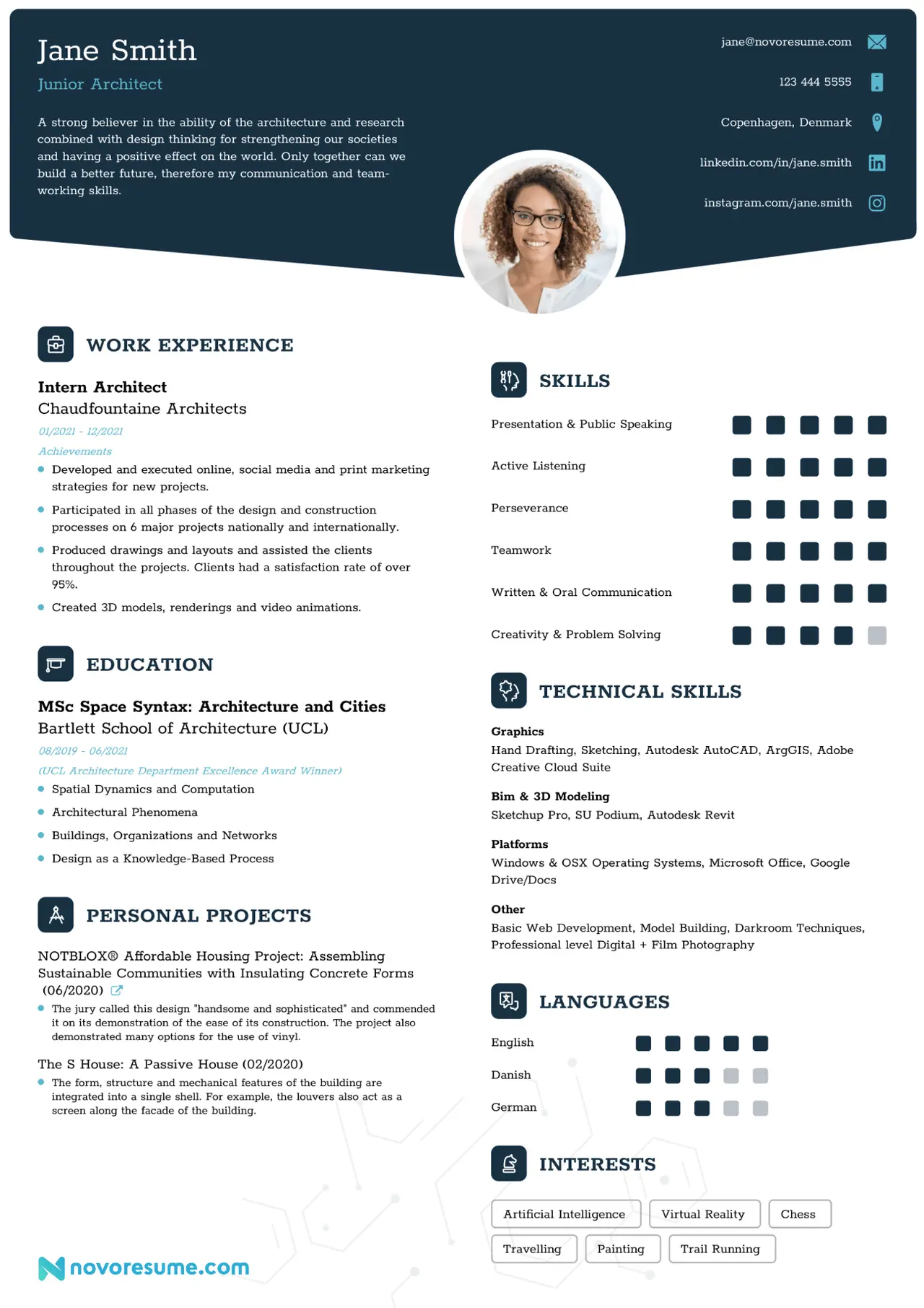 Architect Resume Example [2026] - Update Yours In 5 Minutes