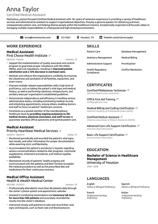 8+ Simple Resume Templates for 2025 | Novoresume