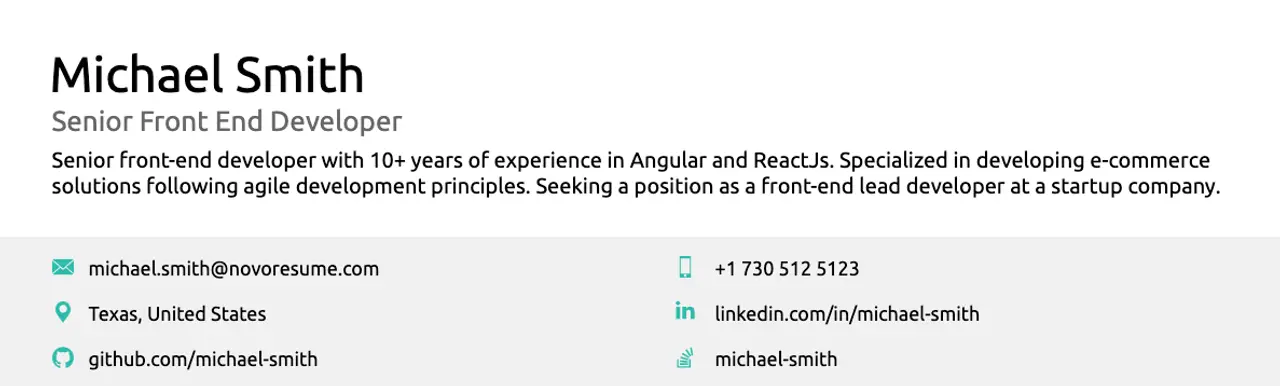 How to Create a Resume Header [5+ Examples]